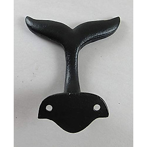 UD Cast Iron Whale Tail Hook Nautical Decor