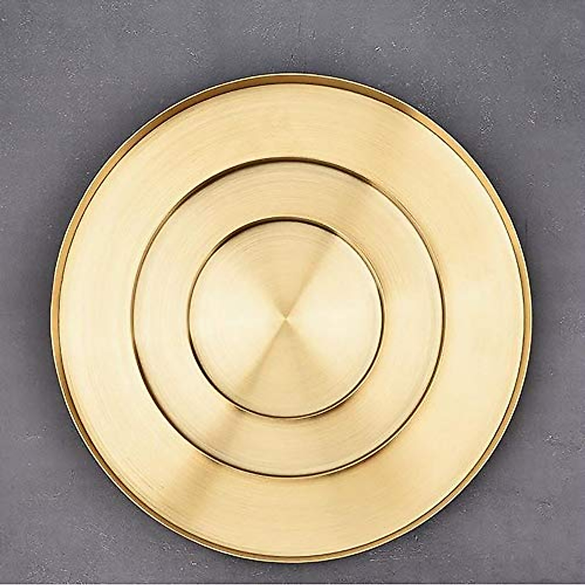 Polbecky Makeup Tray Gold,Large Metal Jewelry Decorative Tray Organizer Round for Vanity,Serving Tray for Drink,Breakfast,Tea,Dinner,11.81''(D) x1.1''(H) (Large)