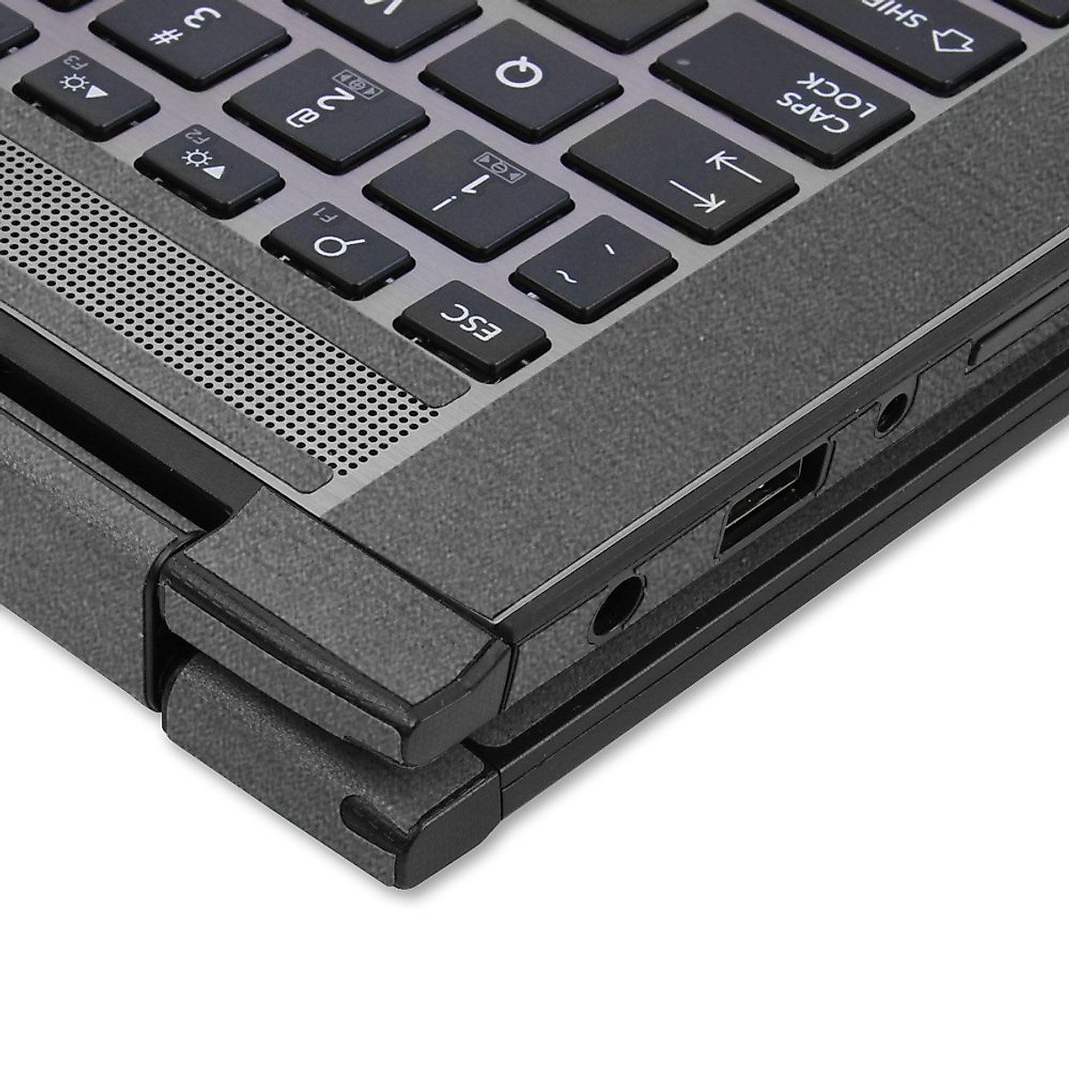 Skinomi Brushed Steel Full Body Skin Compatible with Toshiba Satellite Radius (2015, 14 inch)(Full Coverage) TechSkin with Anti-Bubble Clear Film Screen Protector