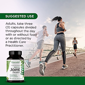 EMERALD LABS Joint Health - Biocell II Collagen, OptiMSM, Glucosamine, Meriva Turmeric Curcuminoids & More - Joint Health, Mobility & Flexibility Support* - 90 Vegetable Capsules (30-Day Supply)