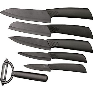 Hen & Rooster HRI016-BRK Six Piece Ceramic Kitchen Set, One Size