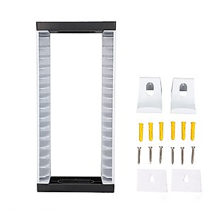 Game Storage Tower for PS5/PS4/Xbox, Wall Mount Video Game Storage Stand 14 CD or Blu-Ray Disks Game Holder Disk Tower
