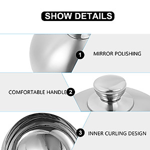 Hemoton Stainless Steel Food Cover Cheese Melting Serving Dome Dish Steak Cover Basting Steaming Cover Serving Dish Lid for Flat Top Griddle Grill Restaurant Home Kitchen (10 inch)