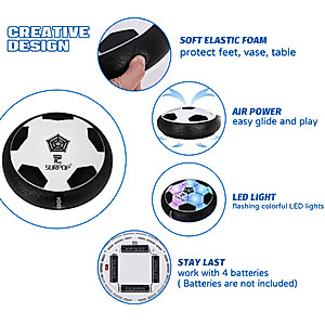 2 Pcs Hover Soccer Ball Toys, Christmas Boys Gift Idea, World Cup Holiday Birthday Present Teen Boy Toy for Age 6 7 8 9 10 11 12 Years Old Party Games