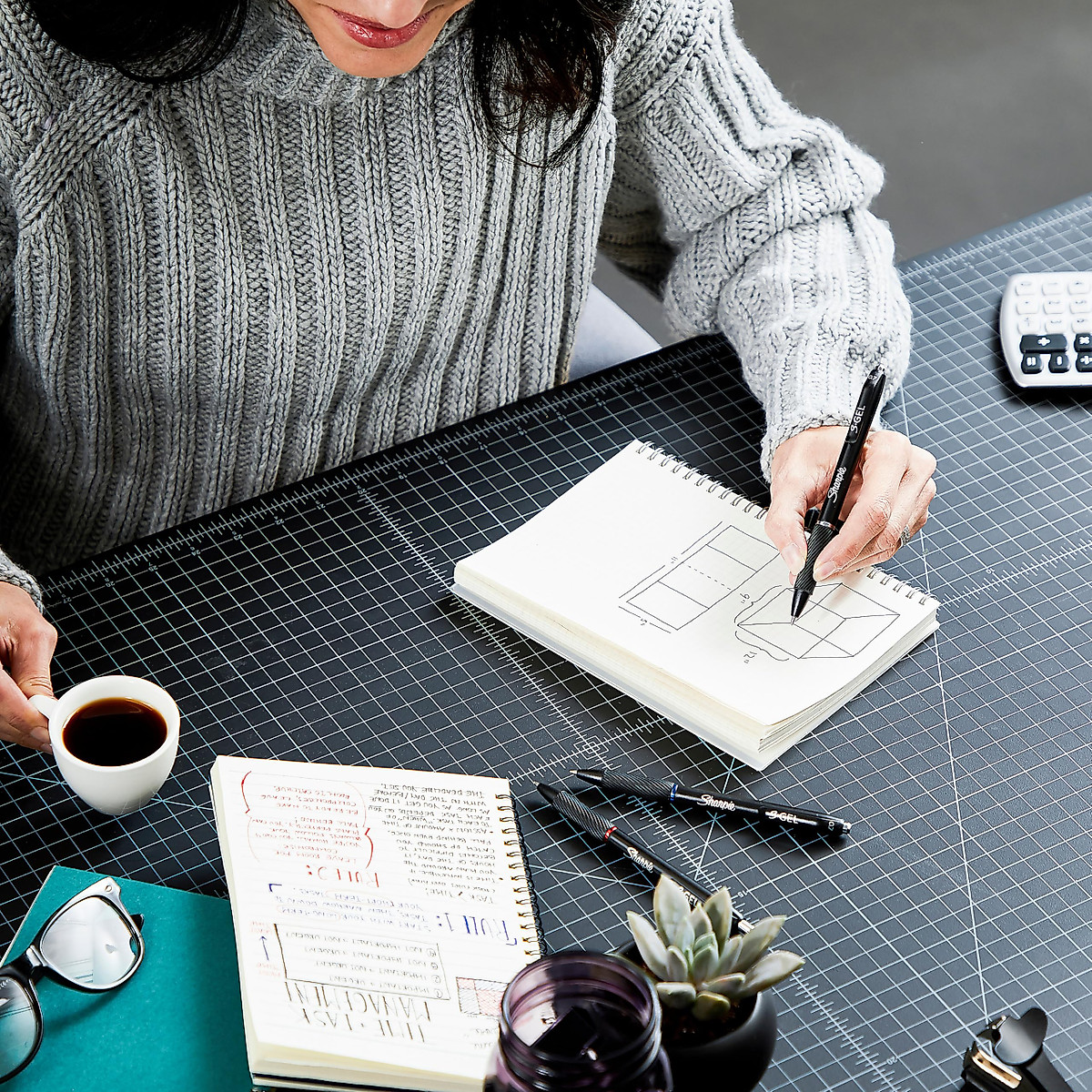 SHARPIE S-Gel, Gel Pens, Medium Point (0.7mm), Blue Ink Gel Pen, 12 Count