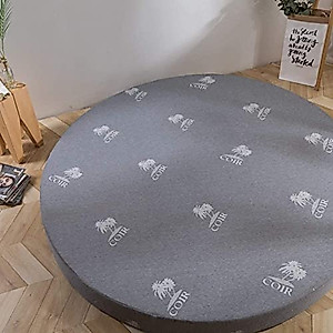 Necoxiuer Thicken Round Bed Mattress, Firm Feel Floor Tatami Mat Padded Memory Foam, Removable & Washable Sleeping Pad Futon Breathable Mattress Pad Floor Bed (Size : 200cm, Thickness : 10cm)