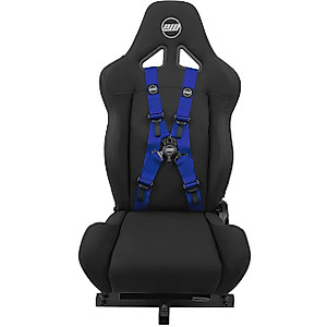 OpenWheeler Racing and Flight Simulation Cockpit Four Point Harness. Virtual Reality add-on. Blue