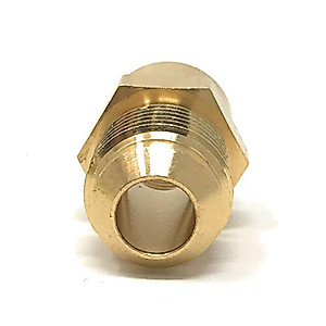 1/2 Male Flare x 3/8 Female Flare Brass Reducer coupling [661-FA0806] to adapt 1/2" application to 3/8 inch Natural Gas Grill Hose Connect Propane Assembly-3/8 Female Flare Thread x 1/2 Male Flare