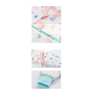 OuYun Baby Early Walker Sleeping Bag with Feet Detachable Sleeve Wearable Blanket Autumn & Winter,3.5 Tog for 59℉ Below,Bird Green,X-Large