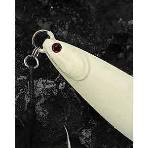 BLUEWING Fishing Lures Saltwater Jigging Lures Vertical Jigs for Saltwater Fish Slow Fall Pitch Sinking Lead Fishing Bait with Hook 150g White