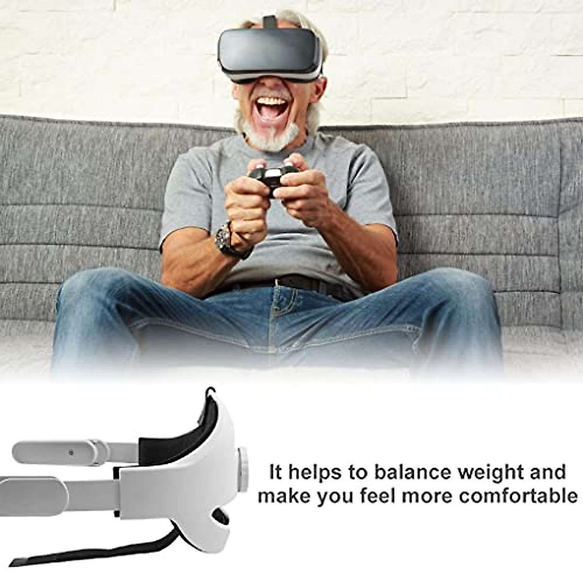 ZNBJJWCP Adjustable for 2 Head Strap VR Elite Strap Comfort Improve Supporting Forcesupport Reality Access Increase Virtual