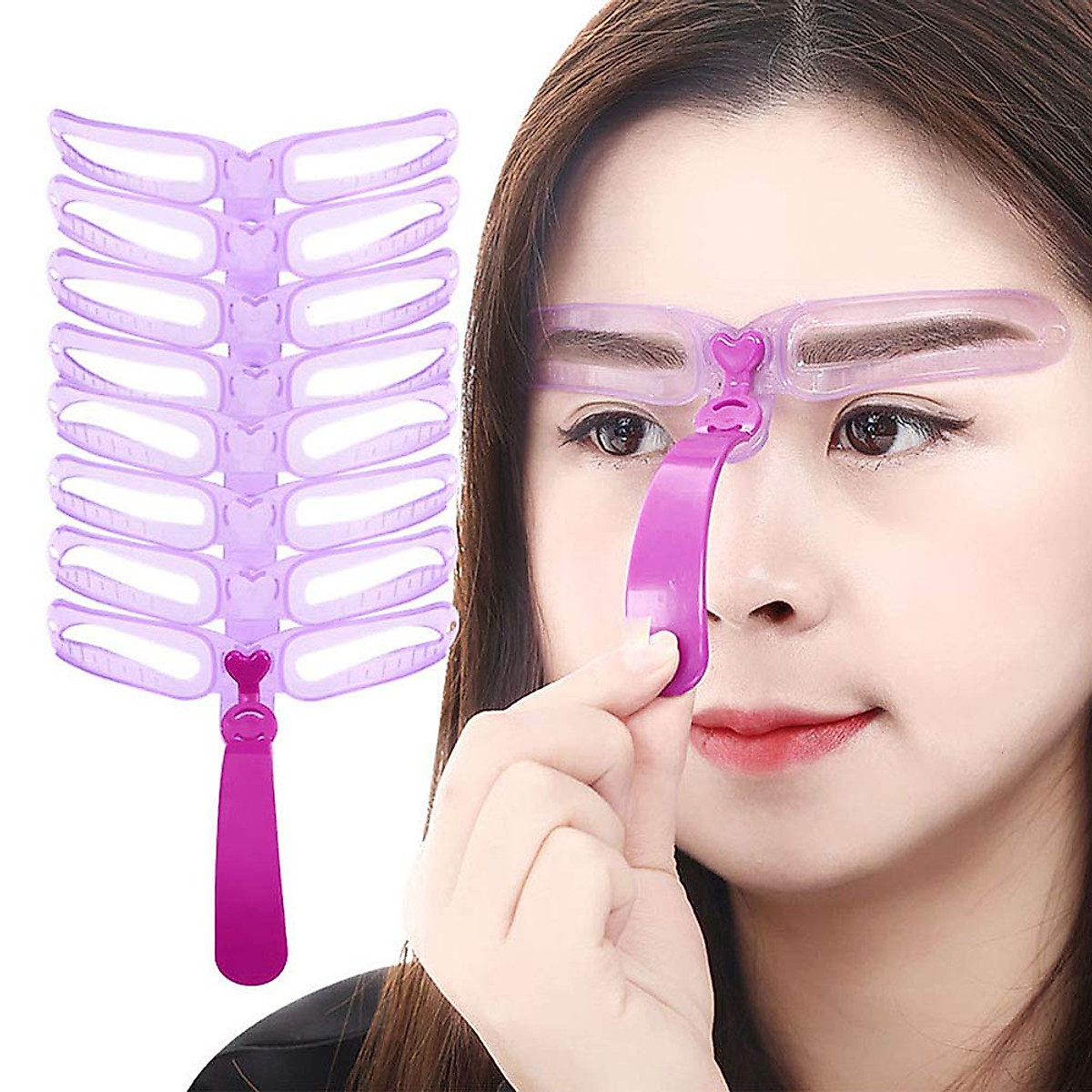 Eyebrow Stencils Set Handheld Eyebrow Grooming Stencil Shaper Stereo Stencil Card