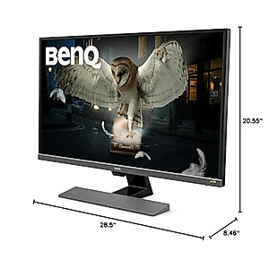 BenQ EW3270U Premium Monitor 32" 4K UHD | HDRi | DCI-P3 | Eye-Care Tech | Adaptive Brightness | Tilt Screen | Built-In Speakers | Eye Reminder | DisplayPort | HDMI | USB-C,Black