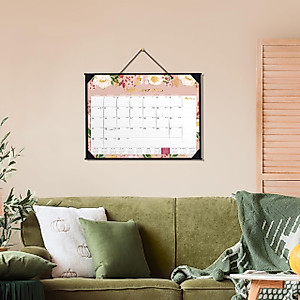 2023 Wall Calendar - Wall Calendar 2023, Janaury 2023-December 2023, 12 Months Calendar with Julian Date, 15 x 12 Inches, Twin-Wire Binding, Suitable for Hanging on the Wall, Large Blocks and Julian Dates, Flower design, Good Decorative Effect