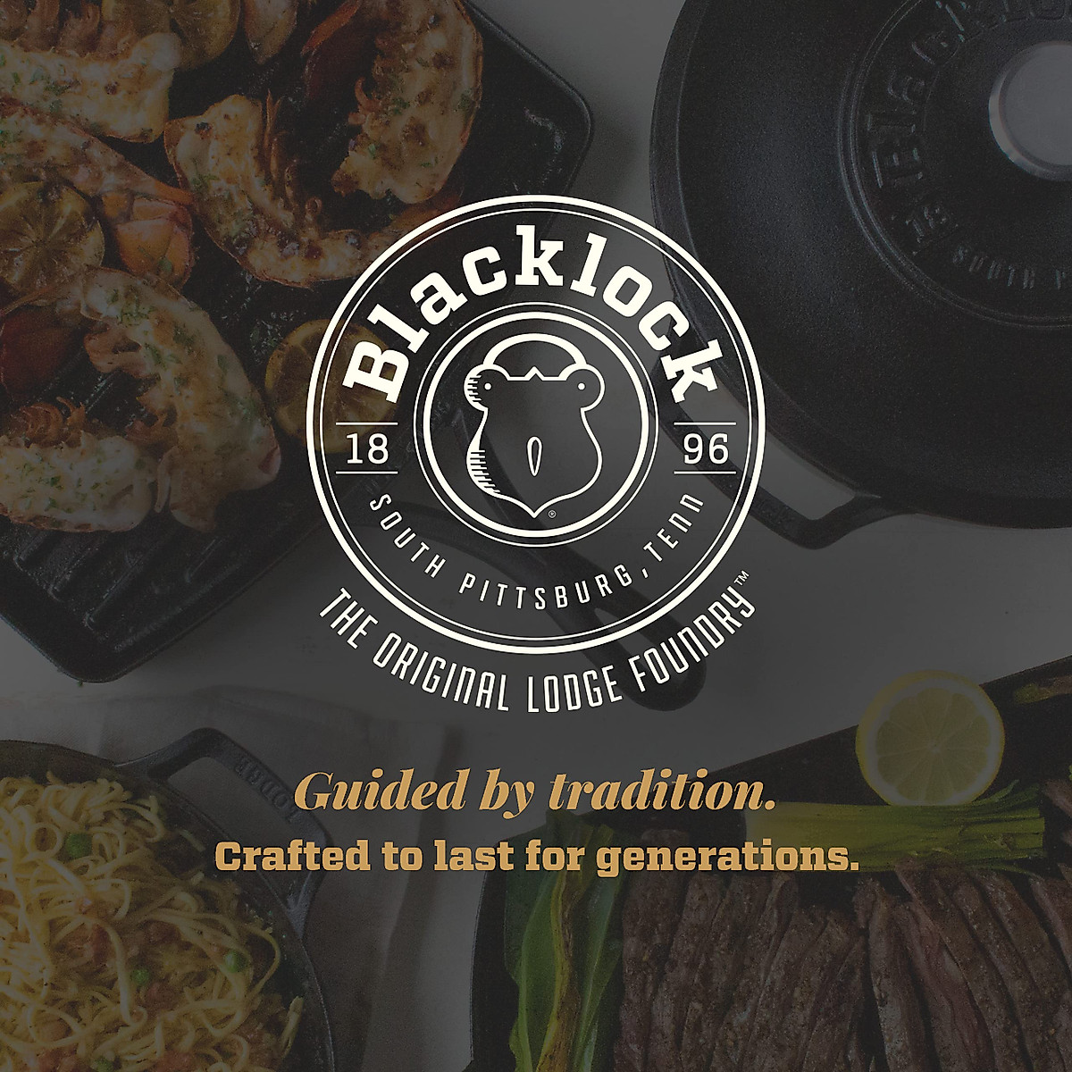 Lodge Blacklock 5.5 Qt Triple Seasoned Cast Iron Dutch Oven - 5.5 Qt Capacity - Nonstick Finish - Cast Iron Dutch Oven with Lid - Cast Iron Cookware