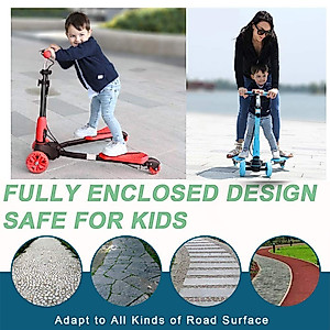 Ygqtbc Scooter for Kids, Kick Scooter with 3 Wheel Scooter for Toddlers Girls & Boys, Safe Lean to Steer with PU Flashing Wheels for Foldable, Adjustable Handles & Lightweight Construction