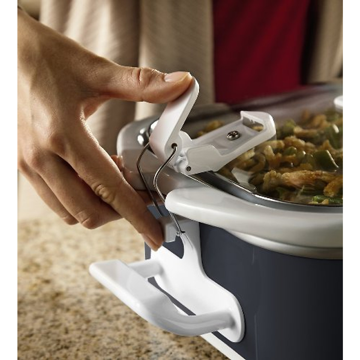 Crock-Pot 3.5 Quart Casserole Manual Slow Cooker, Charcoal
