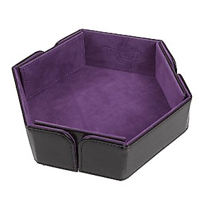 Forged Dice Co. 6.5 Inch Magnetic Folding Dice Tray - Portable Folding Dice Rolling Tray for use as DND Dice Tray D&D Dice Tray or Dice Game - Quiets Rolling Metal Dice and Folds Flat - Purple