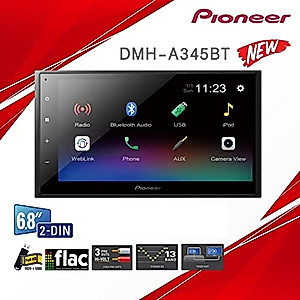 Pioneer 6.8" Double DIN Touchscreen Display, Apple iPhone and Android Music Support, Bluetooth in-Dash AM/FM Front USB Digital Multimedia Car Stereo Receiver/Free Alphasonik Earbuds