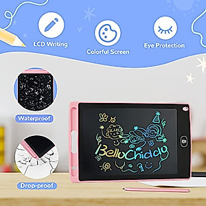 BELLOCHIDDO LCD Writing Tablet for Kids, Toddler Educational Toys Drawing Tablet 8.5 Inch Doodle Board, Magic Led Pad, Road Trip Essentials Kids, Travel Toys for 3 4 5 6 7 8 Year Old Boys Girls