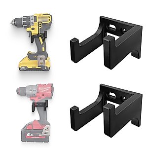 YAMTO 2pcs Power Tool Organizer,Heavy Duty Pegboard Wall Organizer,Stainless Steel, Electric Drill Storage Rack,Perfect for Storage Garages, Homes, Sheds, Workshops, Backyard Shops, etc