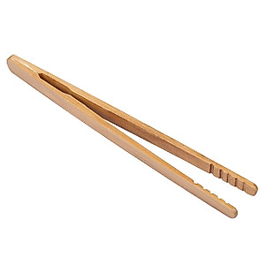 I-MART Toaster Tongs, 7 Inches Bamboo Tongs for Cooking Toast Kitchen (2 Pcs)