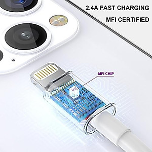 3 Pack iPhone 14 13 Fast Charger [Apple MFi Certified], 20W PD USB C Wall Charger Adapter with 6FT Type C to Lightning Cable Compatible with iPhone 14/13/12/Pro/Pro Max/XS/X/SE and More