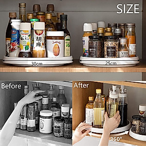 Suner 3 Pack Pantry Cabinet Lazy Susans Turntable, 12” Non-Slip Kitchen Storage Spice Rack Spinning Organizer, 360 Degree Rotating for Cabinet, Kitchen, Countertop, Spices, Condiments