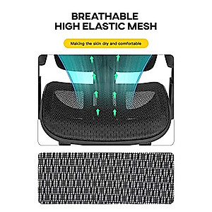 Office Chair Ergonomic Desk Chair Mesh Computer Chair with Arms Lumbar Support Swivel Rolling High Back Task Chair,Black