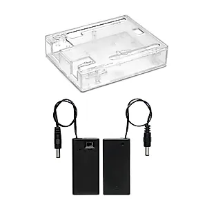 Gikfun 9v Battery Holder and Uno R3 Case Compatible with Arduino UNO R3 DIY