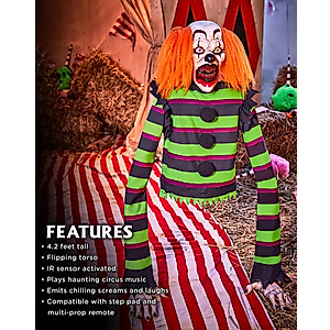 Spirit Halloween 4.2 Ft Poor George Animatronic | Decorations | Animated | Flipping Torso Motions | Plays Sounds