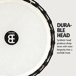 Meinl Percussion Series Travel Djembe Hand Drum Circle Instrument, Synthetic Shell and Head — NOT Made in China — African Mali Weave Rope Tuning, 2-Year Warranty (PADJ6-M-F)