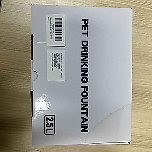 Cat Water Fountain, 84 fl oz/2.5L Ultra-Quiet Pet Water Fountain for Cats Inside with LED Light, Activated Carbon Filter, Cat Fountain Water Bowl, for Cats, Dogs, Multiple Pets