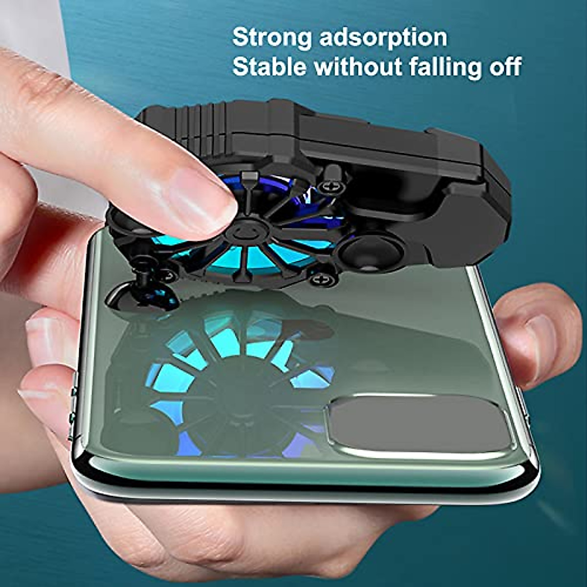 OCUhome Phone Cooler, P15 Semi-Conductor Mobile Phone Radiator Portable Universal USB Phone Gamepad Holder Game Cooling Fan for Gaming Phone Black