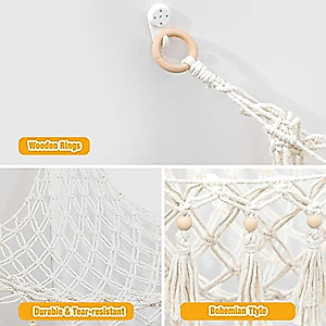 Stuffed Animal Toy Storage net or Hammock with LED Light Toy Net Hammock for Stuffed Animals with 3 Hooks Toy Organizer and Storage for Kids Bedroom