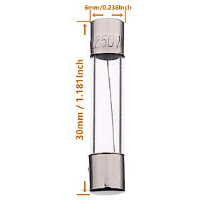 HUAREW 15 Values 150 Pcs Fast Blow Glass Fuses 250V Volt 5x20 mm 0.5 1 2 3 5 10 A 6x30 mm 1 2 3 5 7 8 10 15 20 A amp Assortment Kit