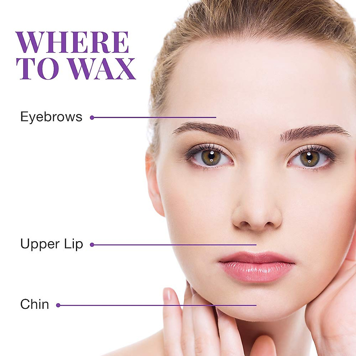 Clean + Easy Ready- To- Use Wax Strips For Facial Waxing, No Heating Required, Great For Unsightly Hair Removal Touch-Ups, 12 Ct.