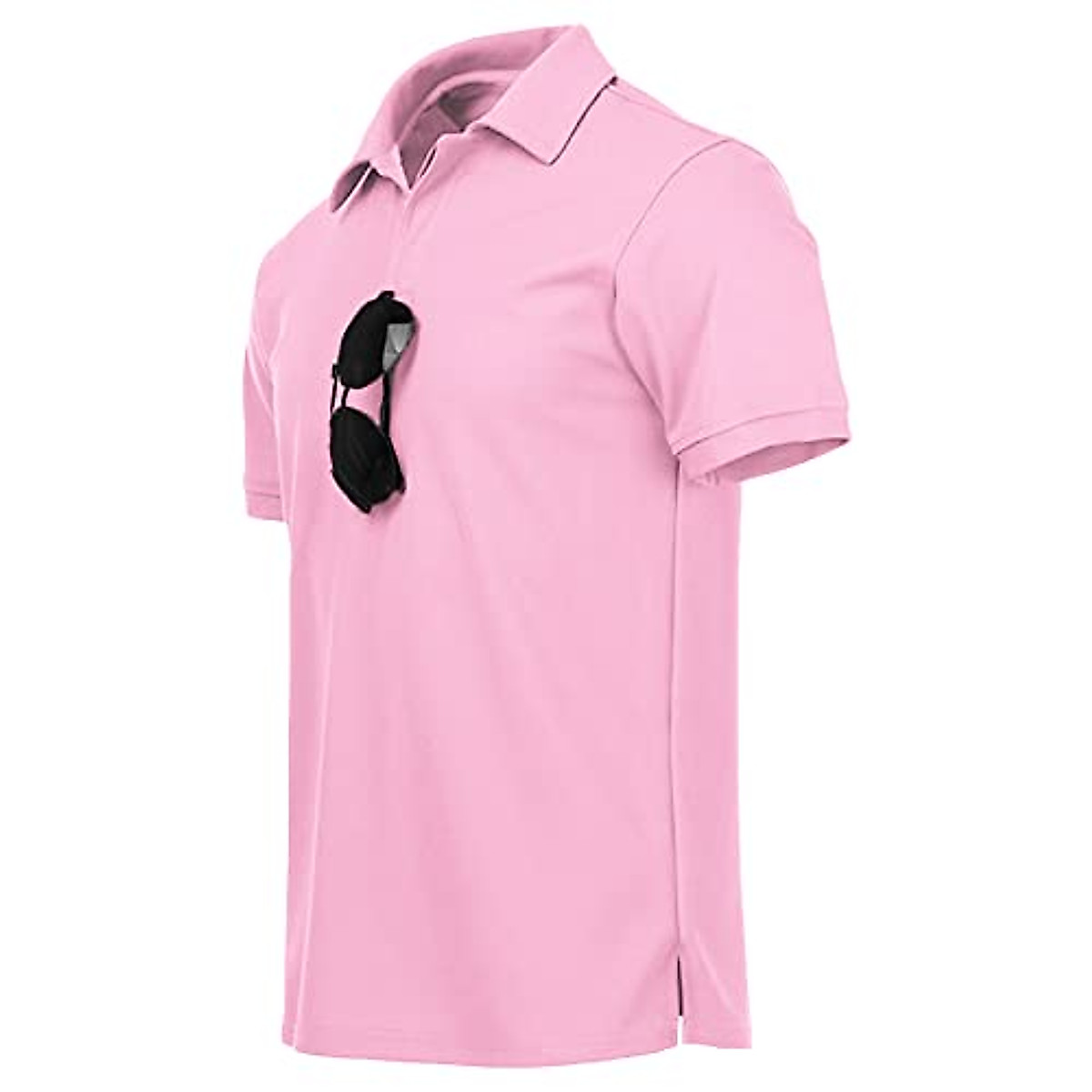 ZITY Mens Polo Shirt Short Sleeve Sports Golf Tennis T-Shirt 012-Pin 3XL Pink