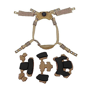 BROLEO Helmet Chinstrap Dial Hanging System, Easy to Install Exquisite Workmanship Portable Waist Helmet Padding Kit for MICH for Wendy (Mud Spongeand Suspension)