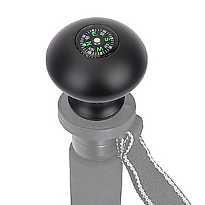 Trekking Poles Knob Handle Grip, Outdoor Universal Monopod Walking Stick Knob, Compass Monopod Tripod Head with 3/8" Screw Hole