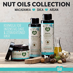 ecoLove – Natural Conditioning for Chemically Straightened Hair and Dry Damaged Hair – No SLS or Parabens - With Natural Moroccan Oil Extract - Vegan and Cruelty-Free Hair Treatment, 17.6 oz