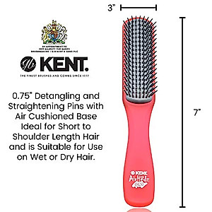 Kent Airhedz Glo Flat Hairbrush for Short Hair