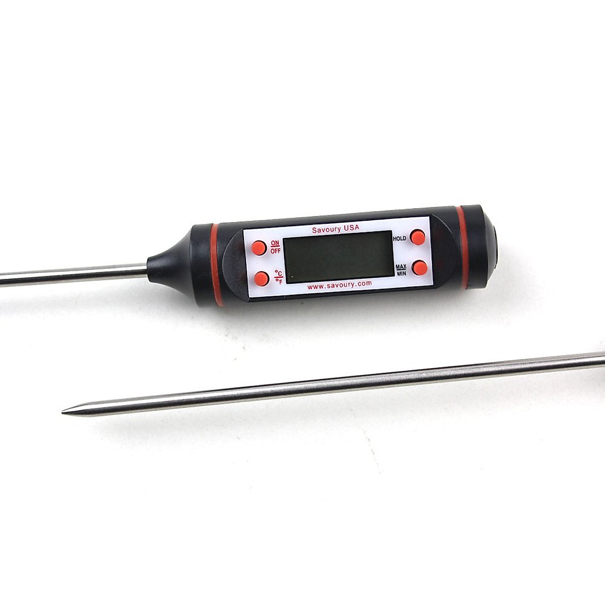 Savoury USA Cooking Thermometer - Digital Thermometer - Food Thermometer - Meat Thermometer - Instant Read Thermometer - Best Thermometer for all Food, BBQ, Candy, Sugar, Grill and Liquid.
