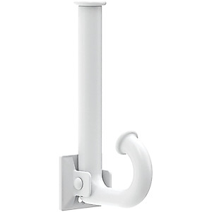 Franklin Brass Extend-a-Hook Square (1-Pack) Single Wall Hooks 1-Prong Coat/Hat Pure White Hooks for Hanging Wall Mount Hanger Clothes,Purse,Bag,Towel Organization Decorative Wall Hooks B45627M-PW-R