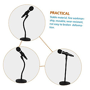 Milisten microphone stand tabletop Stand with Mic Clip guitar amps microphone holder clamp mic holder amp stand mic stands metal brackets tabletop Mic Stand household office microphone clip