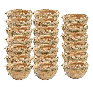 ＫＬＫＣＭＳ 20pcs Woven Bird Breeding Nest Bed Birdhouse Hook Included for Finch