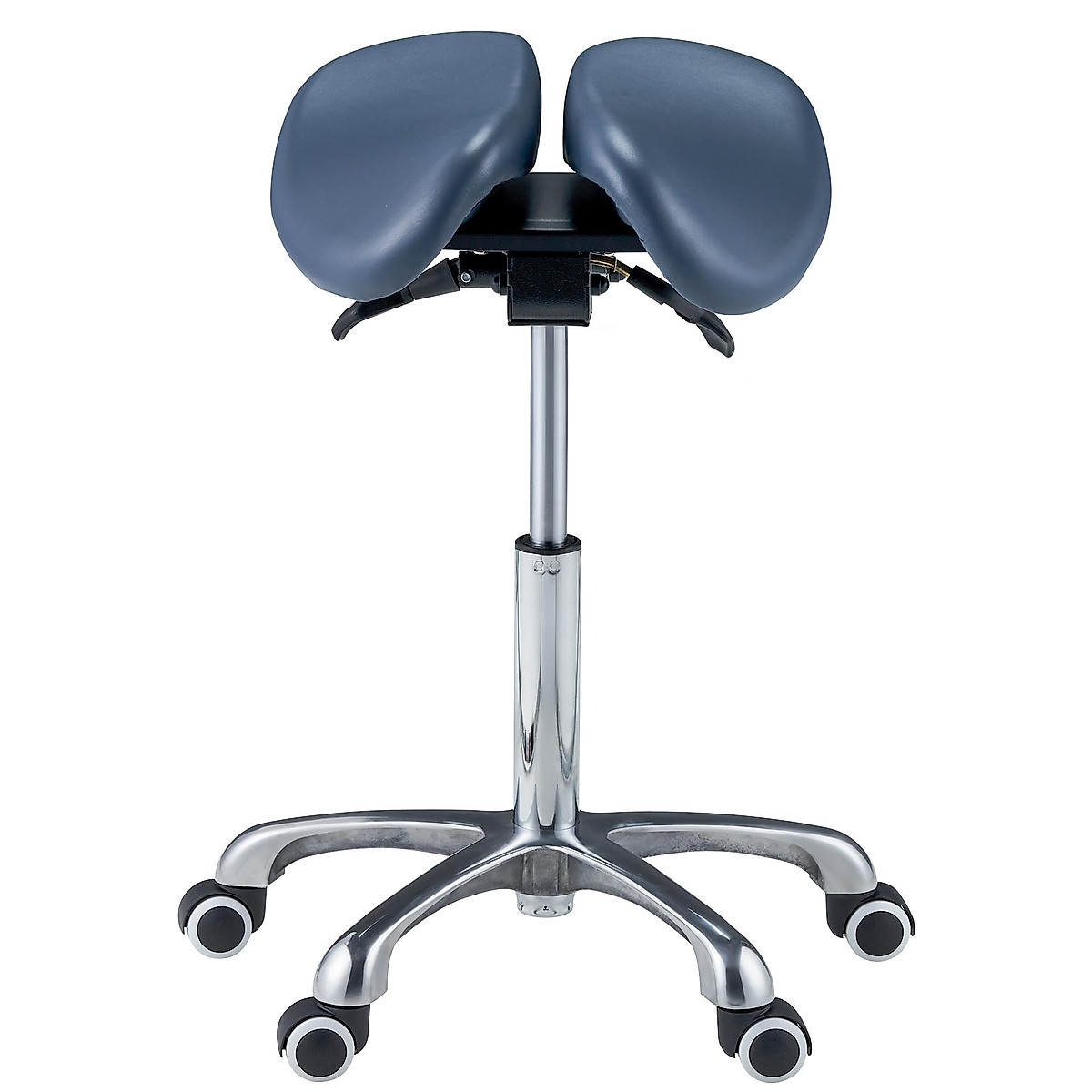 Master Massage Berkeley Ergonomic Split Style Saddle Stool in Royal Blue