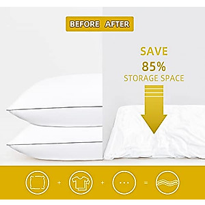 MOHAP Vacuum Storage Bags Space Saver Vacuum Seal Storage Bags with Hand Pump for Clothes, Comforters and Blankets - 12-Pack (3 Jumbo, 3 Large, 3 Medium, 3 Small)