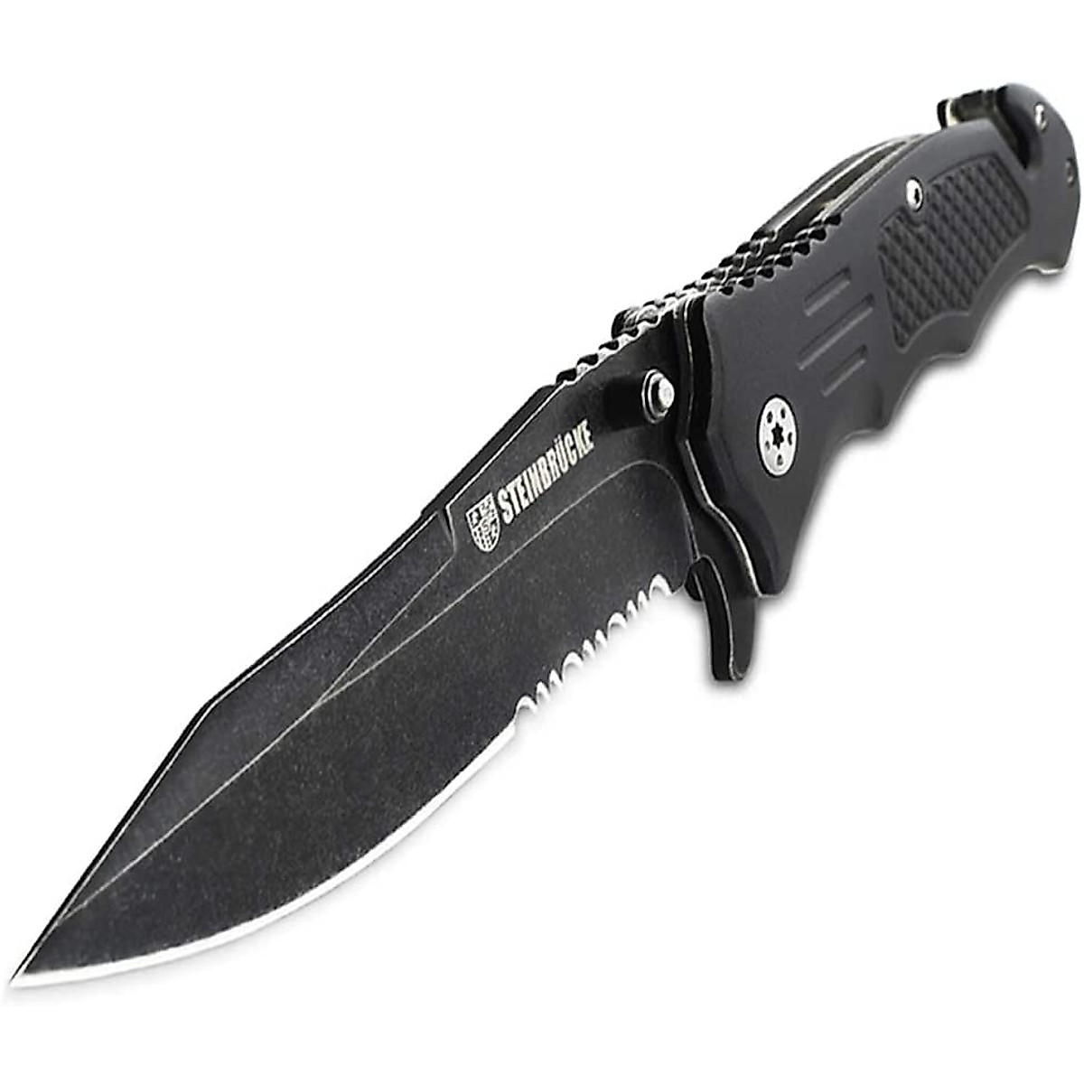 Steinbrucke Tactical Knife Pocket Knife Folding Stainless Steel 8Cr13Mov 3.4'' Blade, with Reversible Clip - Good Gift for Hunting Camping Survival Outdoor and Everyday Carry