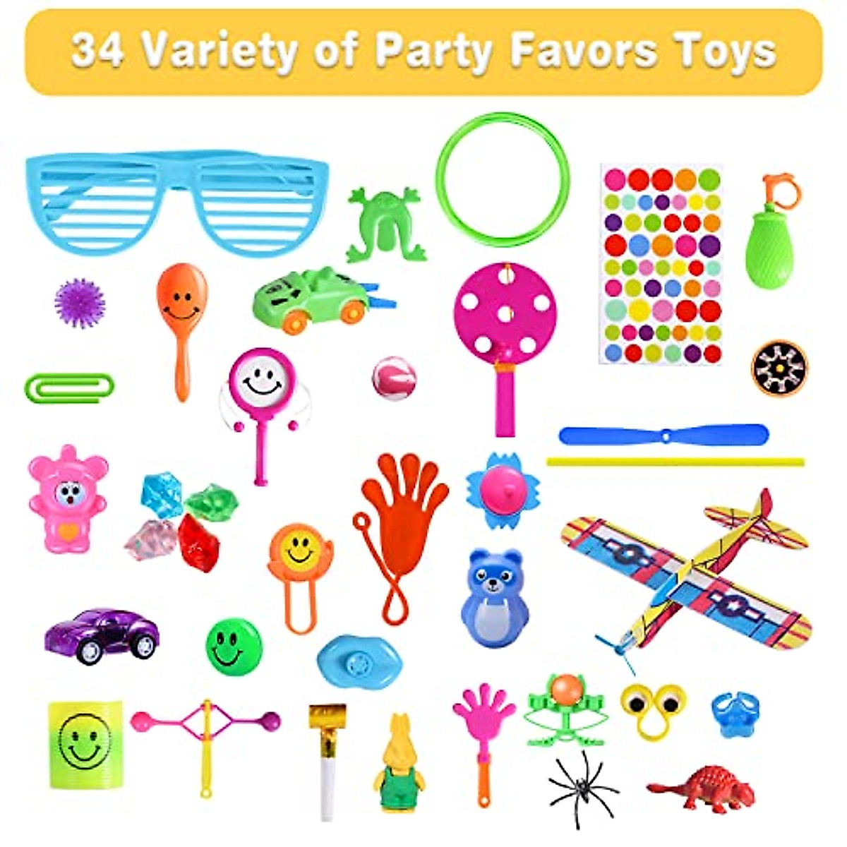 Max Fun 218pcs Party Toys for Kids Classroom Treasure Box Prizes Bulk Party Toys Assortments Goodie Bag Stuffers Birthday Party Carnival Prizes Goodie Bag Fillers Classroom Rewards Pinata Filler Stuffers Toys